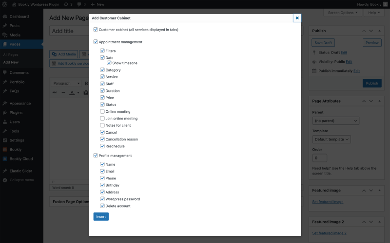 Personal Customer Cabinet for clients - Bookly – Appointment Booking and Scheduling Software System