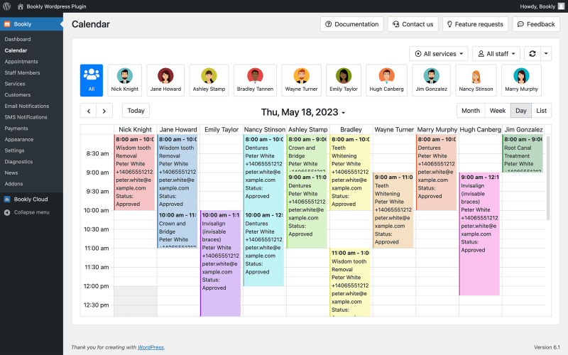 View calendar in daily/weekly/monthly modes - Bookly – Appointment ...